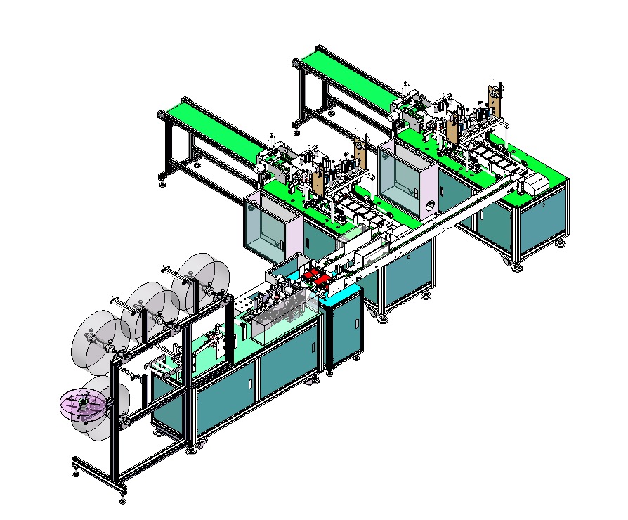Automatic Face Mask Making Machine 1+2 - 上海领塑传动设备有限公司